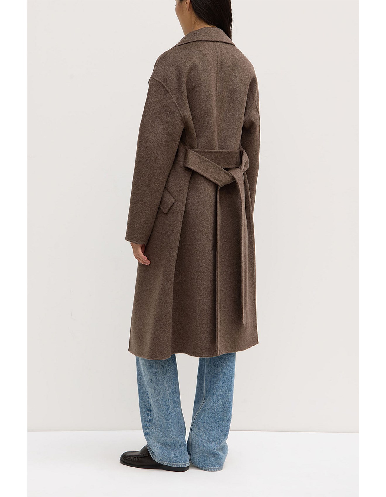 Assembly Label Sadie Single Breasted Wool Coat Cocoa Marle | David Jones