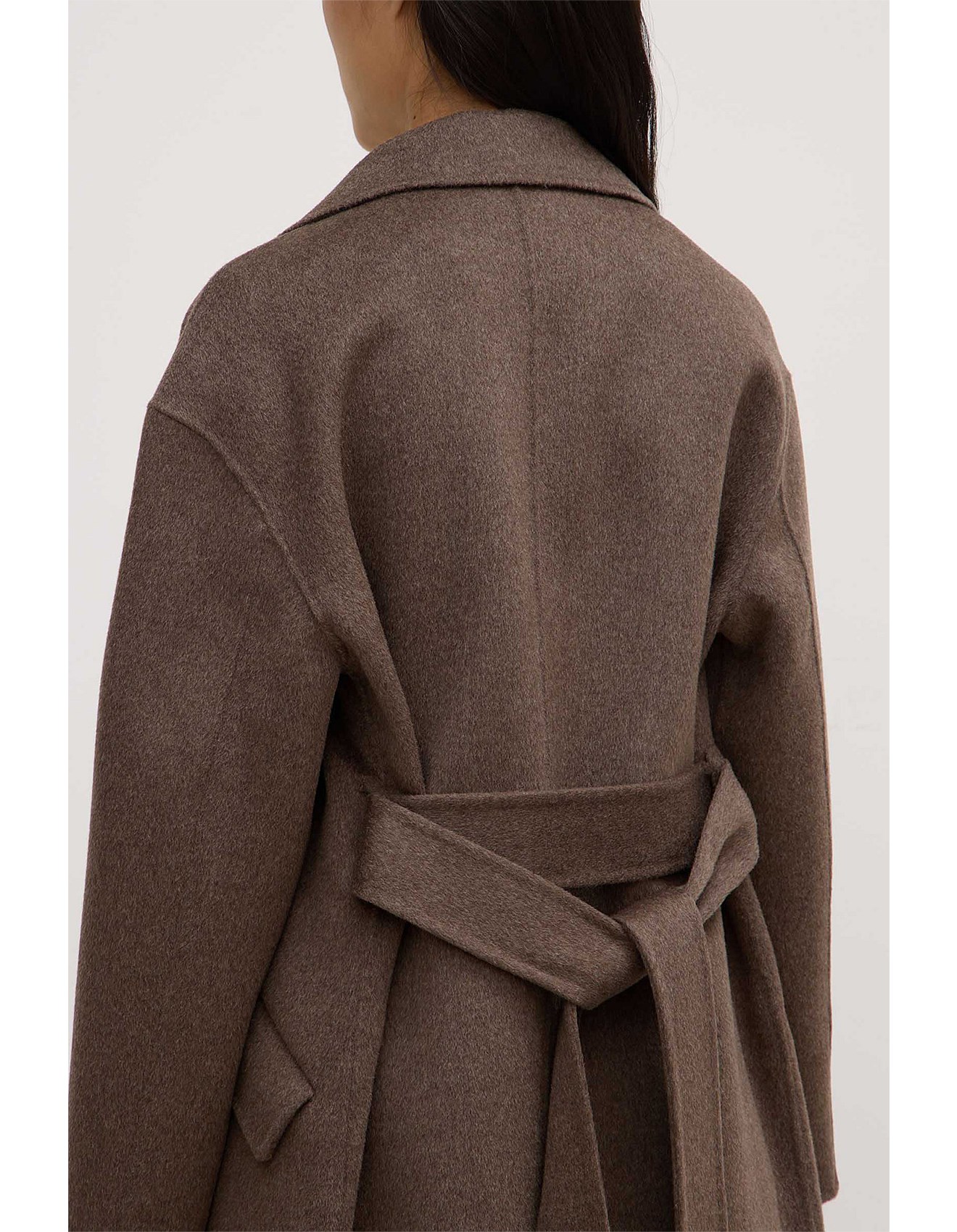 Assembly Label Sadie Single Breasted Wool Coat Cocoa Marle | David Jones