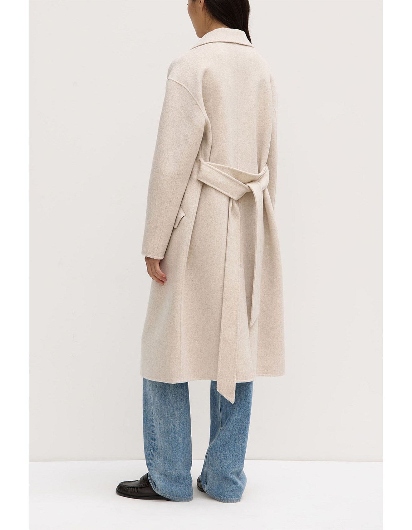 Assembly Label Sadie Single Breasted Wool Coat Oat Marle | David Jones