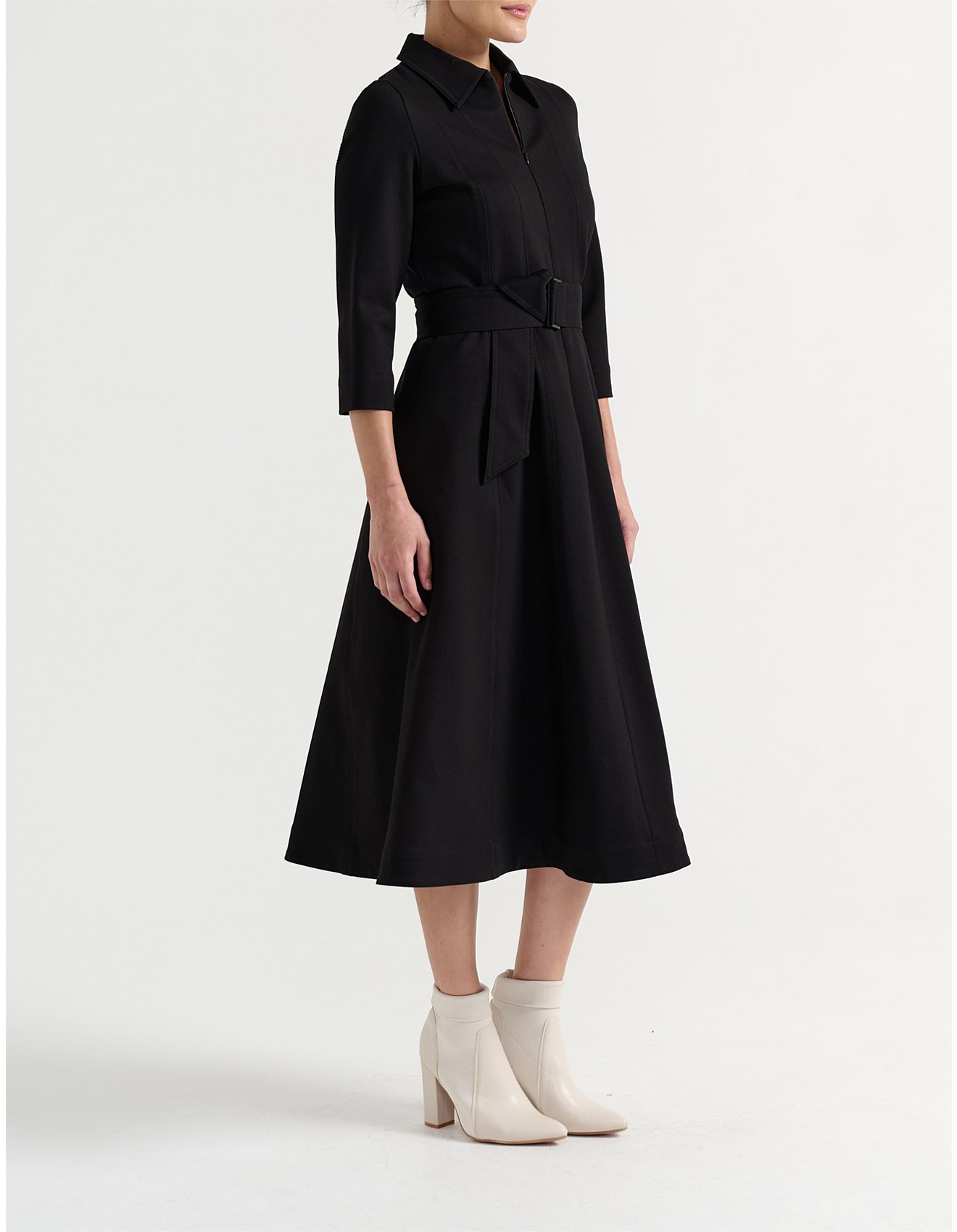 David Jones Collection Ponte Zip Shirt Dress | David Jones