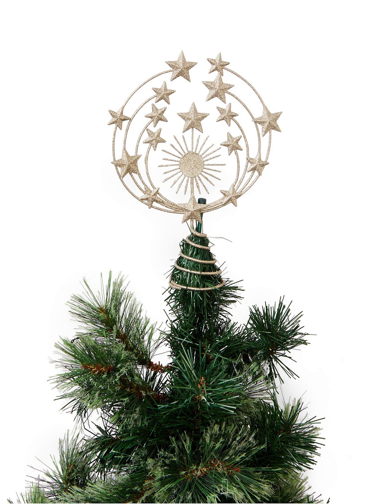 David Jones Collection Champagne Gold Metal Tree Topper | David Jones