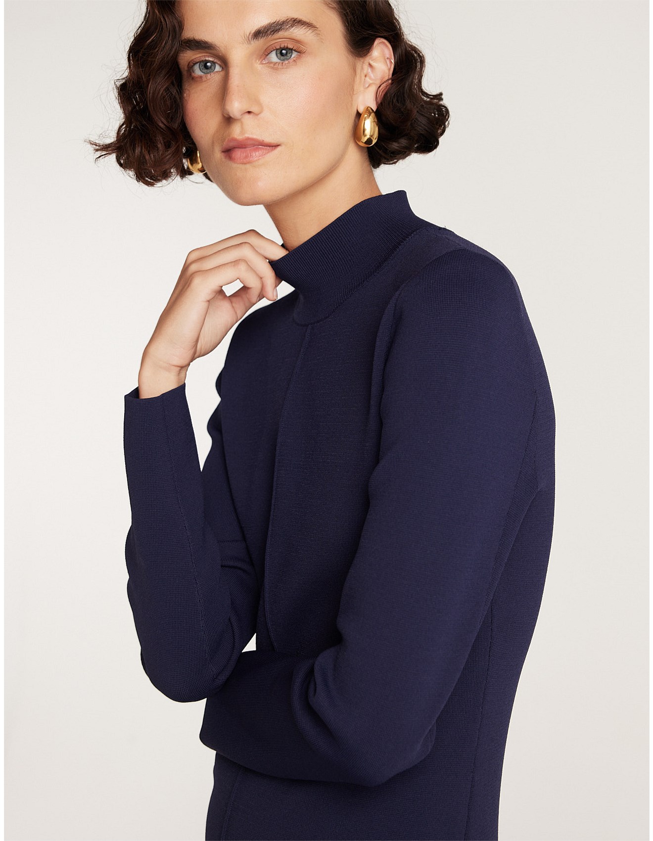 Perri Cutten Crepe Knit Dress | David Jones