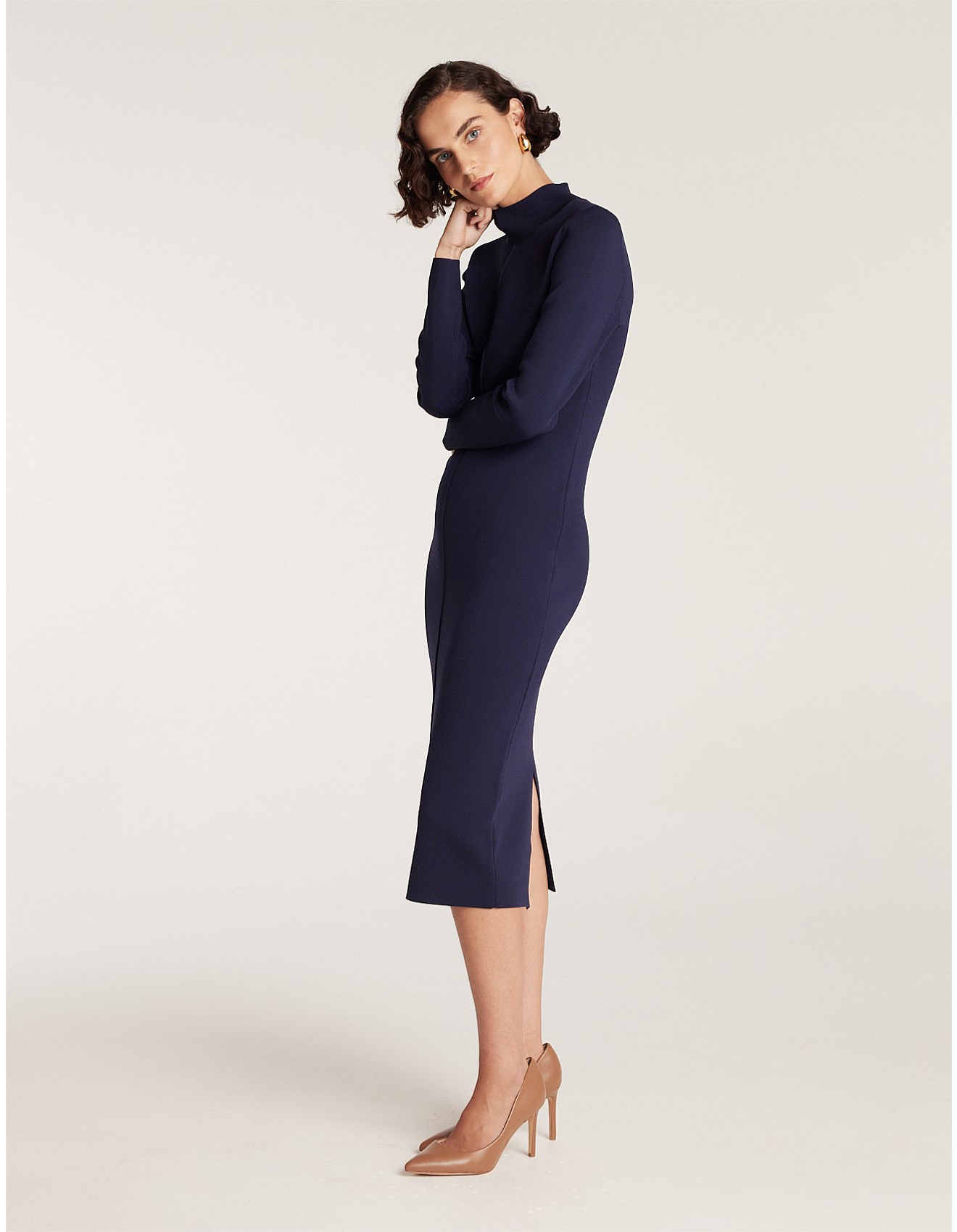 Perri Cutten Crepe Knit Dress | David Jones