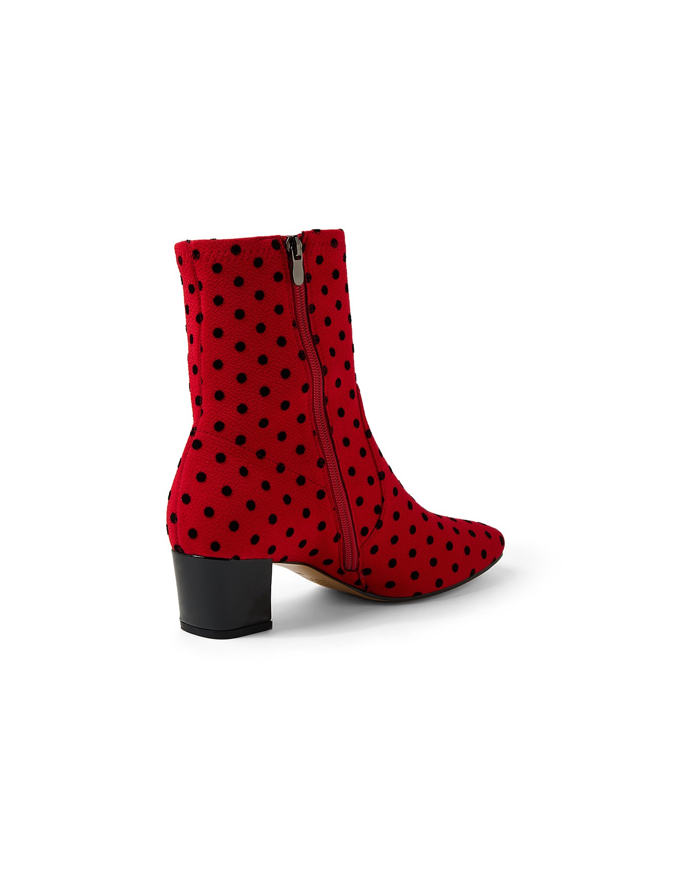 Django & Juliette Hartful Dj Red Spot Stretch Fabric | David Jones