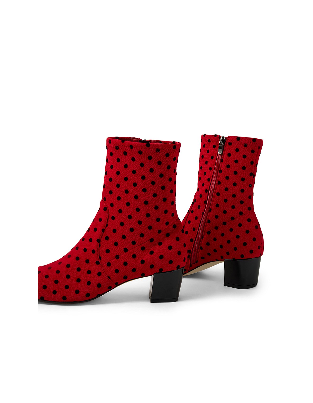 Django & Juliette Hartful Dj Red Spot Stretch Fabric | David Jones