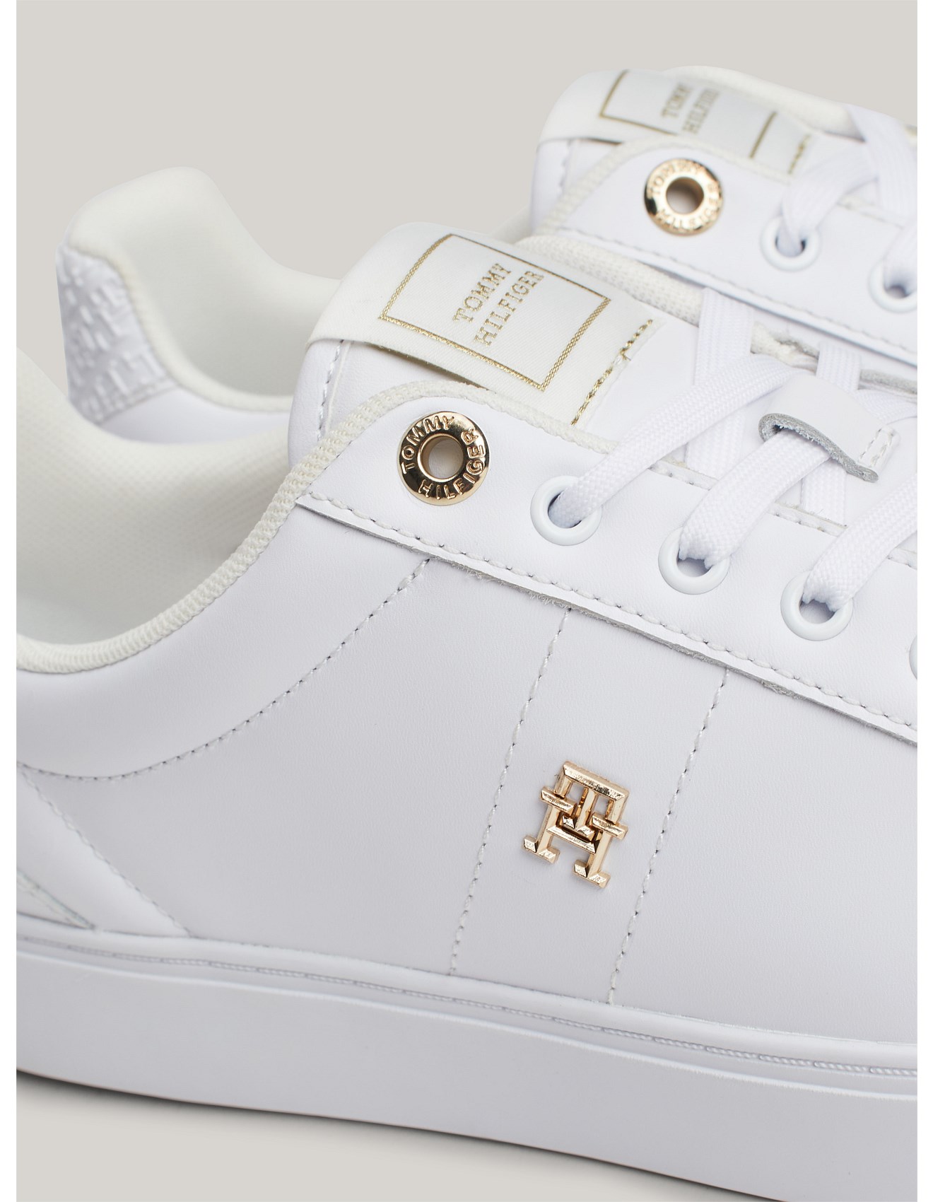 Tommy Hilfiger Essential Monogram Sneaker White | David Jones