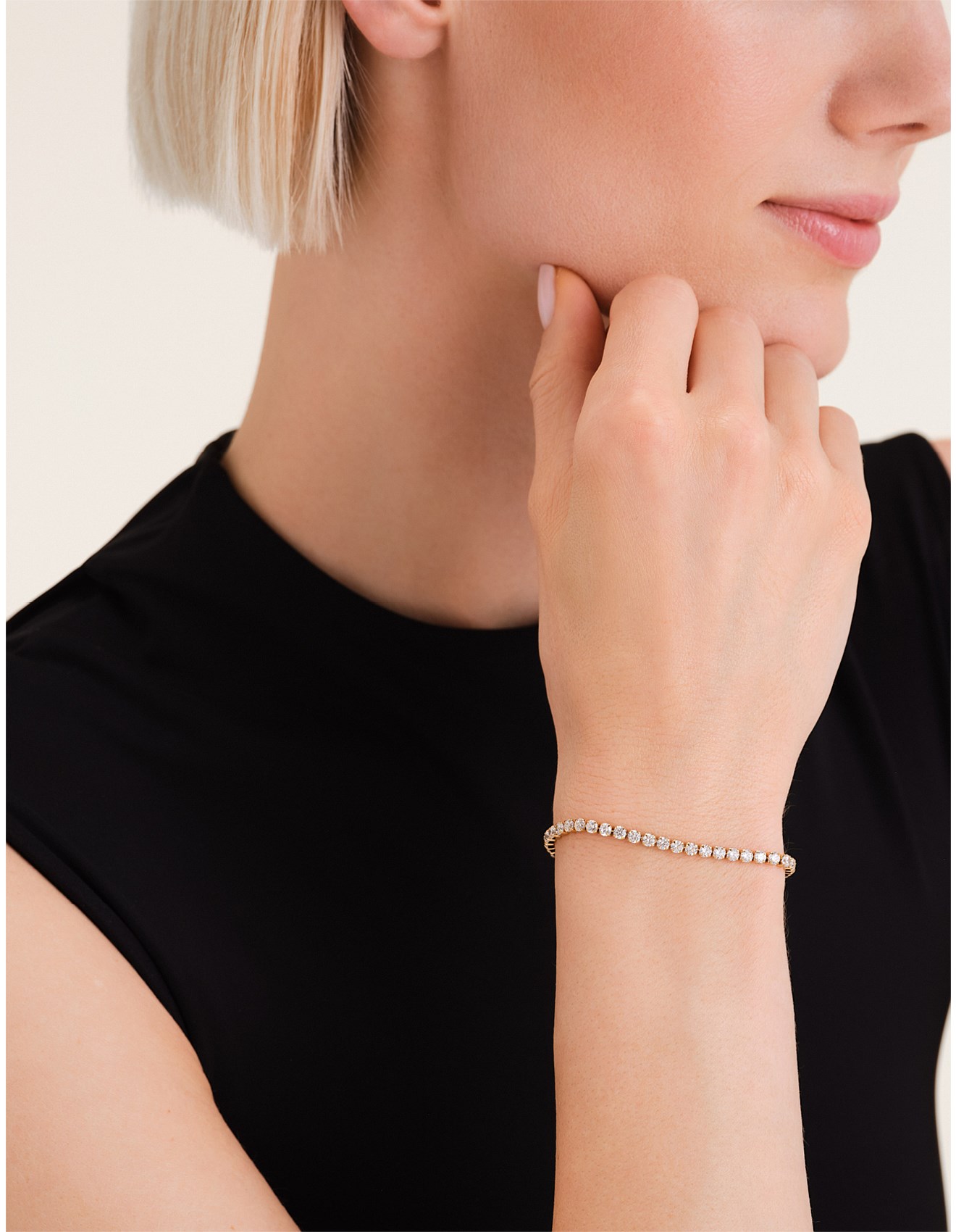 Rosefield Rosefield Tennis Bracelet Gold | David Jones