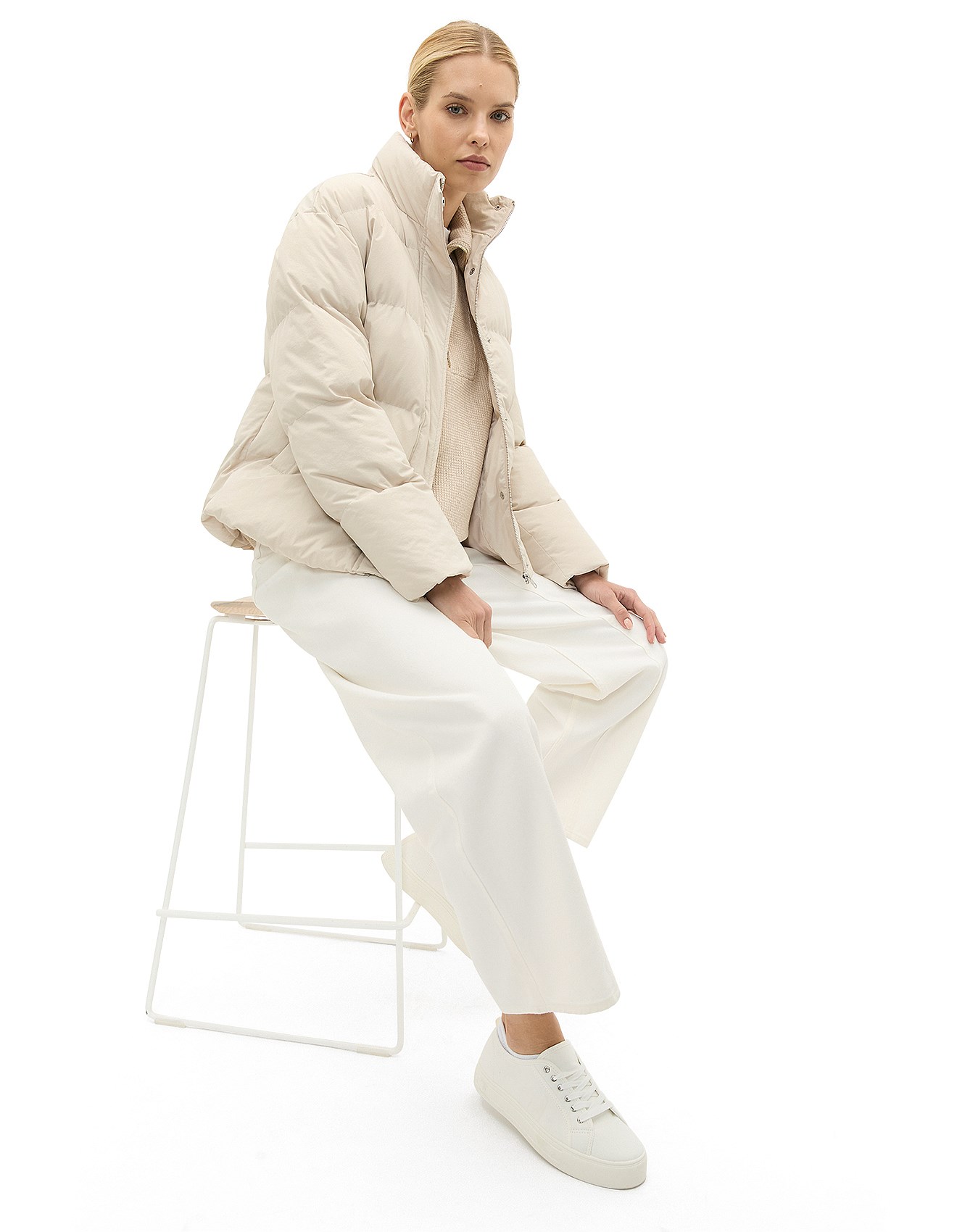 Seed Heritage Lapel Collar Puffer Jacket | David Jones