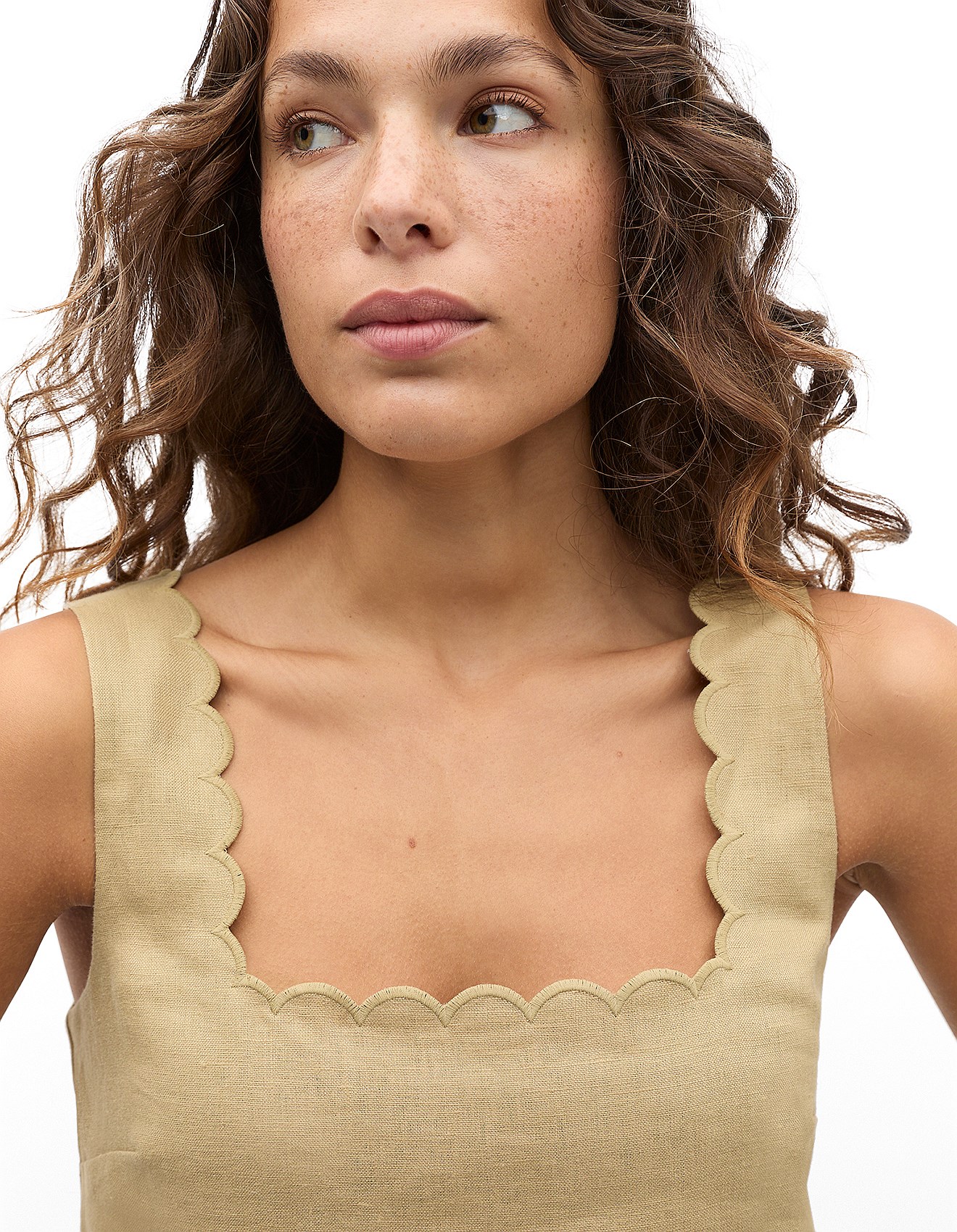 Seed Heritage Scallop Broderie Shell Top | David Jones