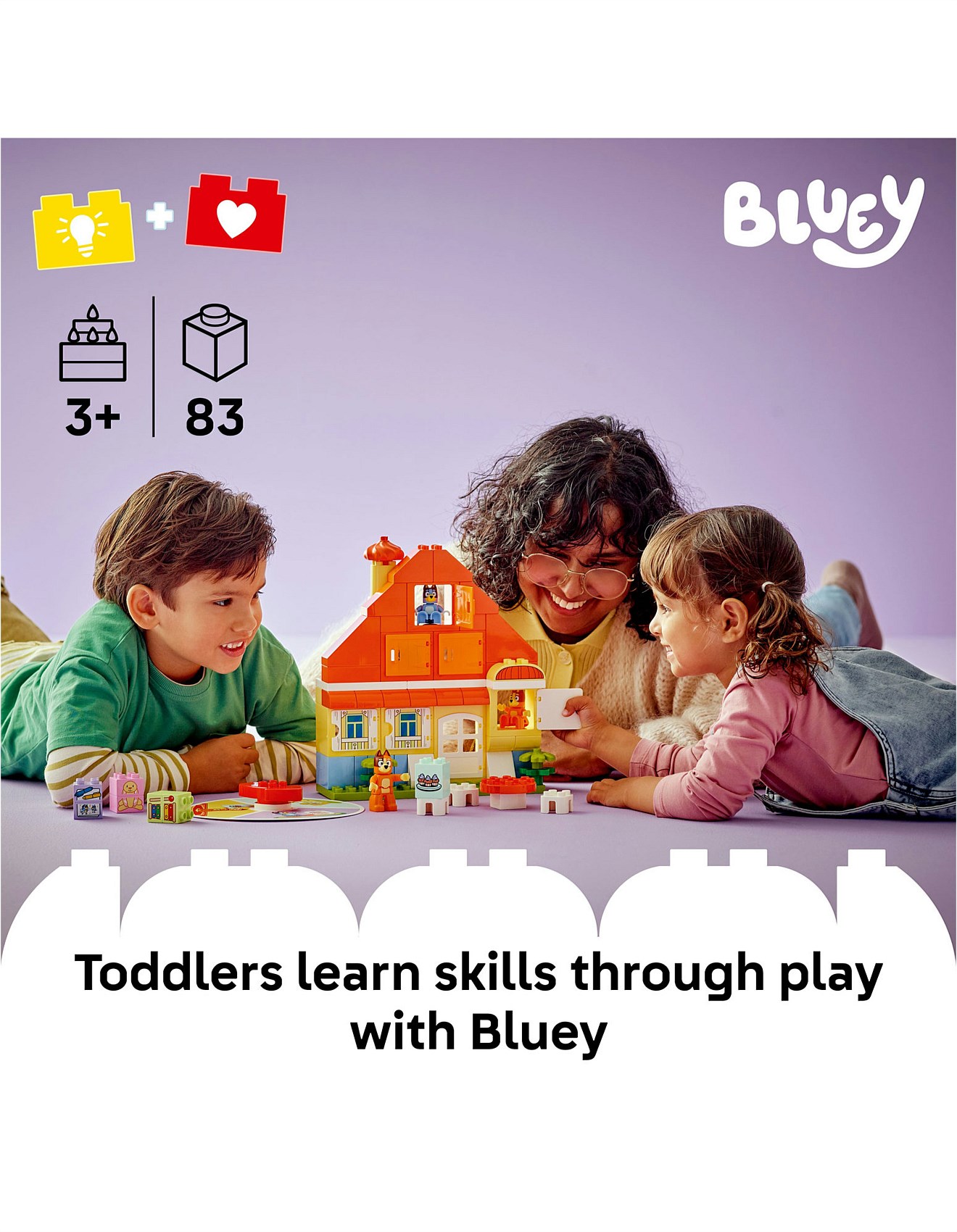 Lego Lego Duplo Bluey Blueys Family House With Memory Game 10459 ...