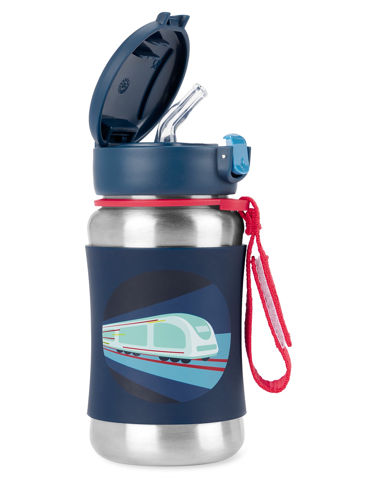 Skip Hop Train Stainless Steel Straw Bottle | David Jones