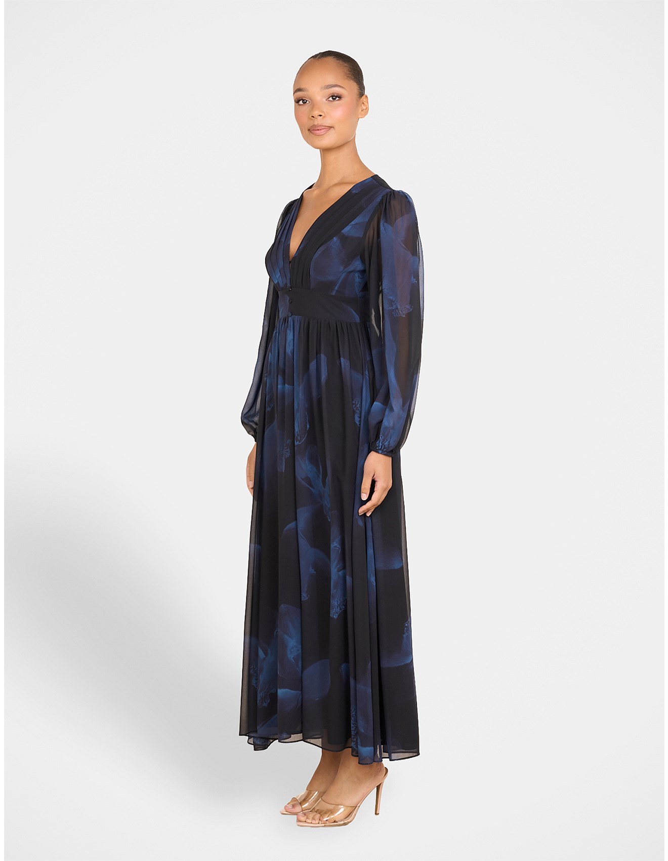 Pilgrim Sandra Deep V Maxi Dress | David Jones