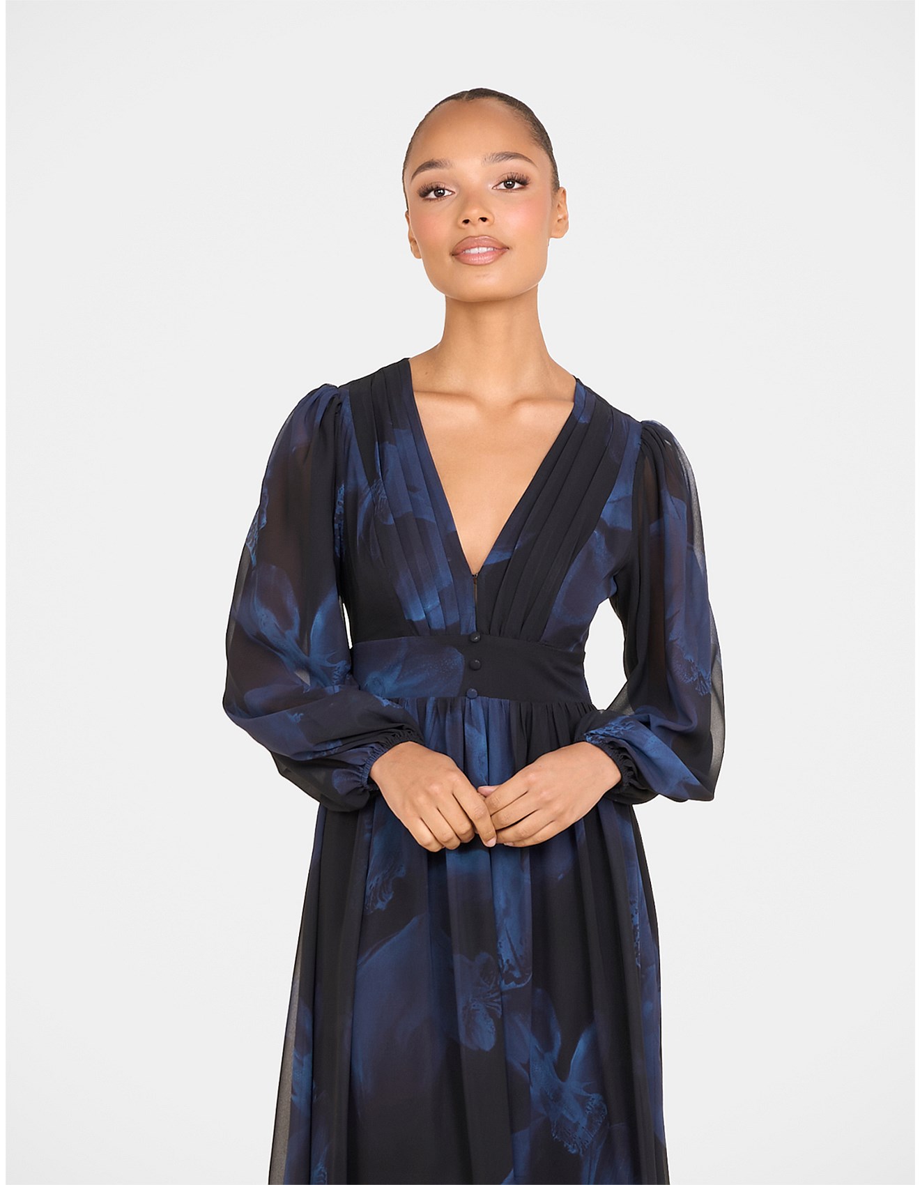 Pilgrim Sandra Deep V Maxi Dress | David Jones