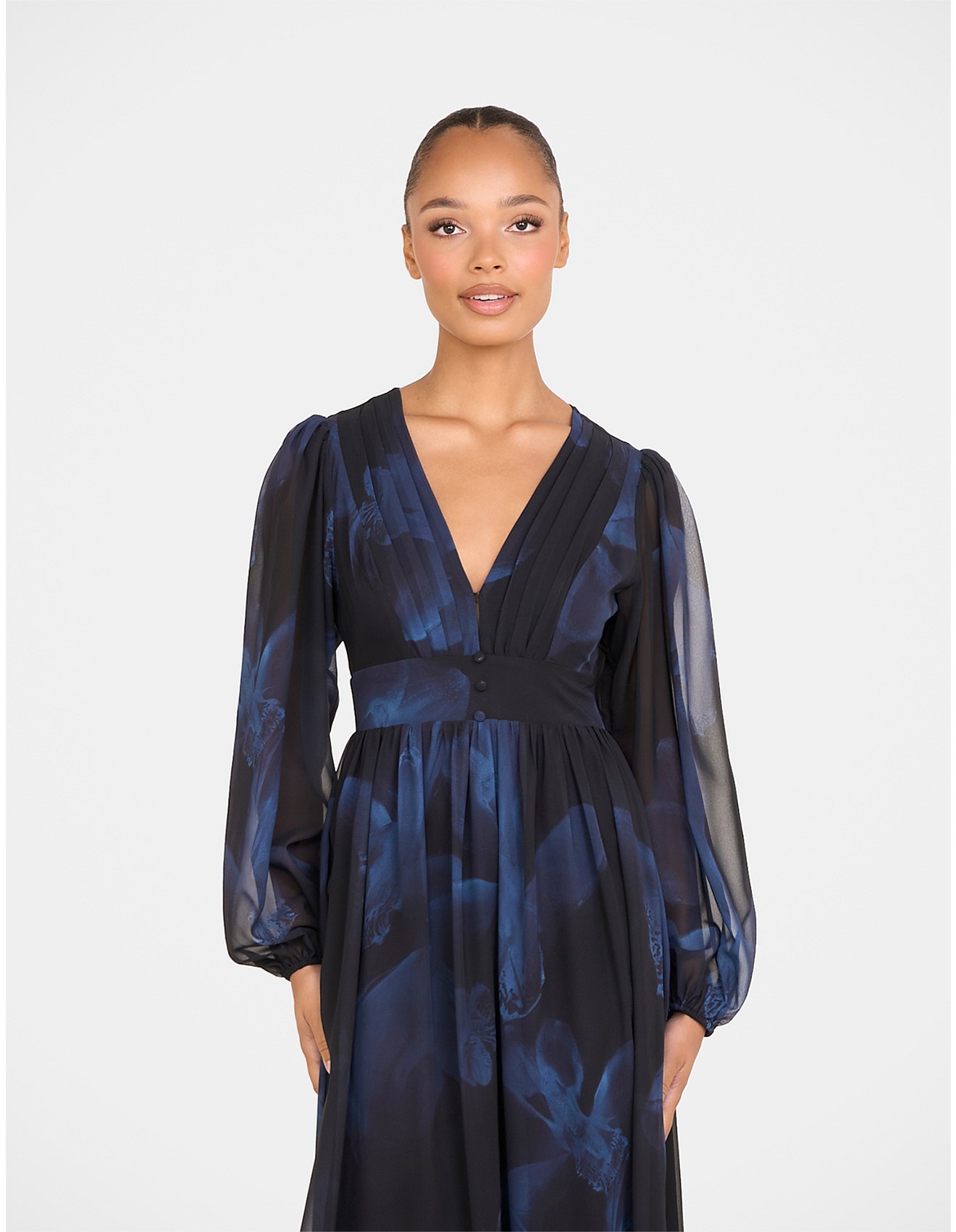 Pilgrim Sandra Deep V Maxi Dress | David Jones