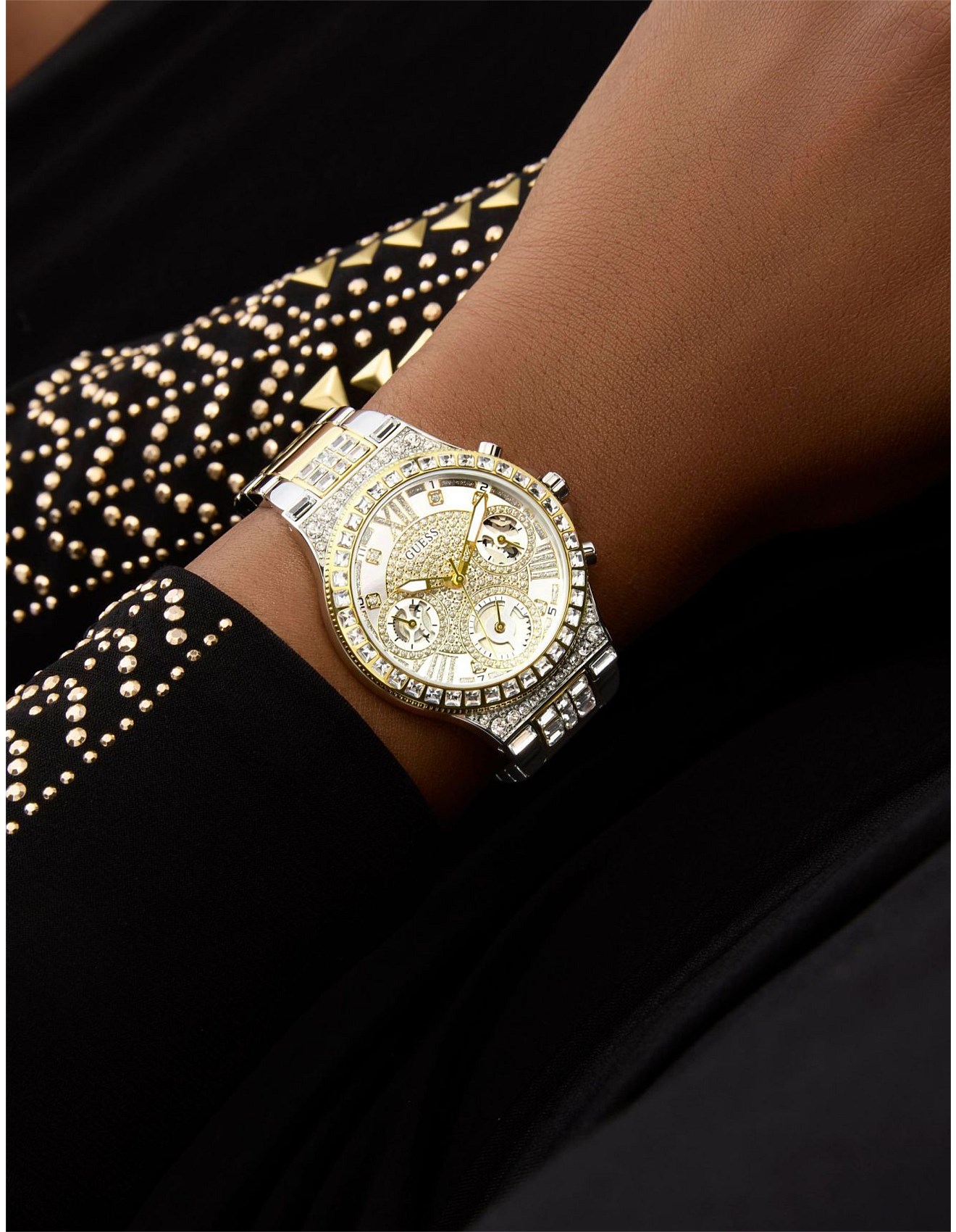 Guess Guess Moonlight White Dial Duotone Bracelet Watch | David Jones