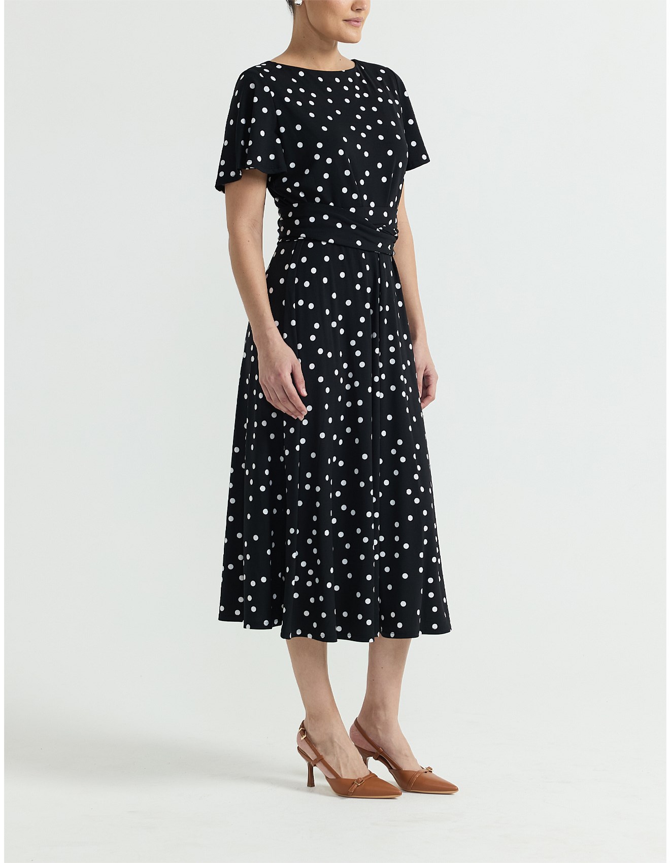 David Jones Collection Boat Neck Dress | David Jones