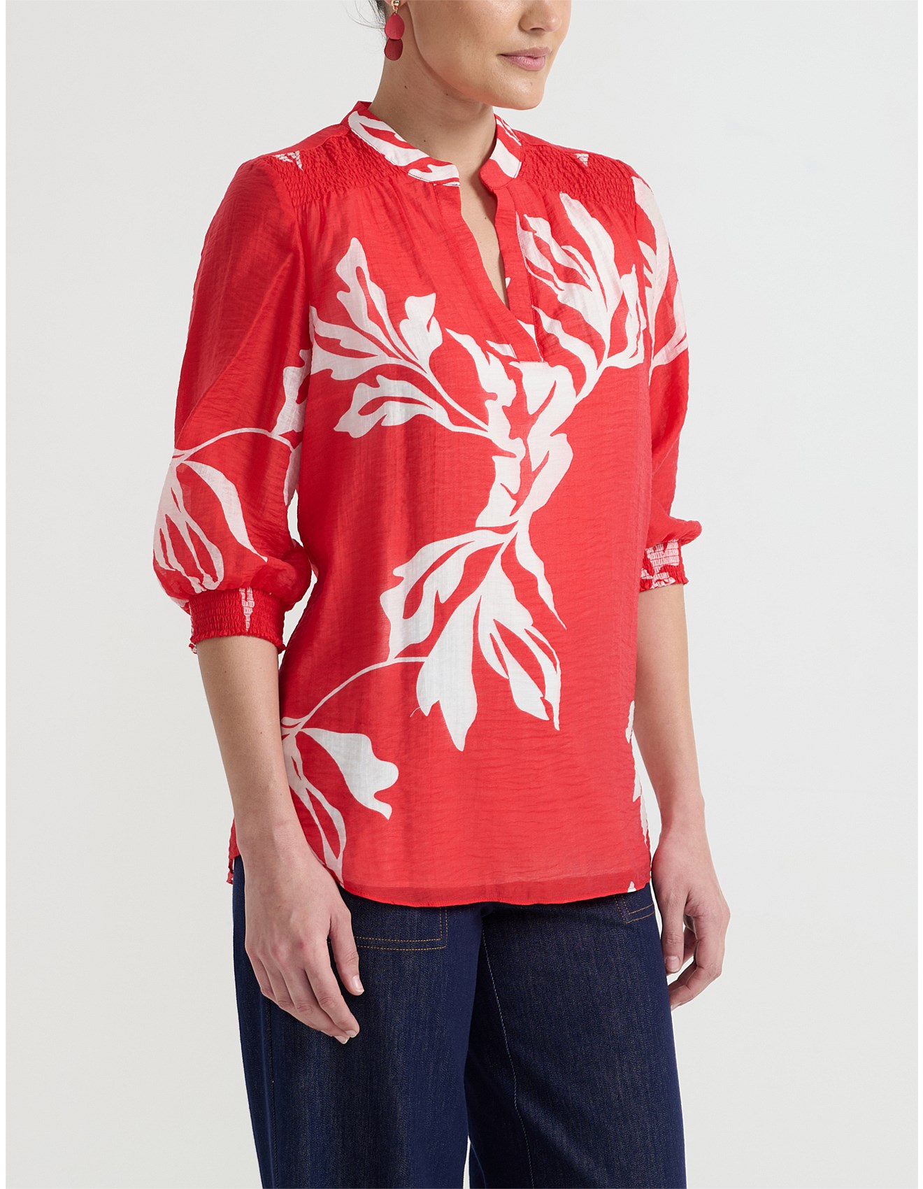 David Jones Collection Printed Blouse | David Jones