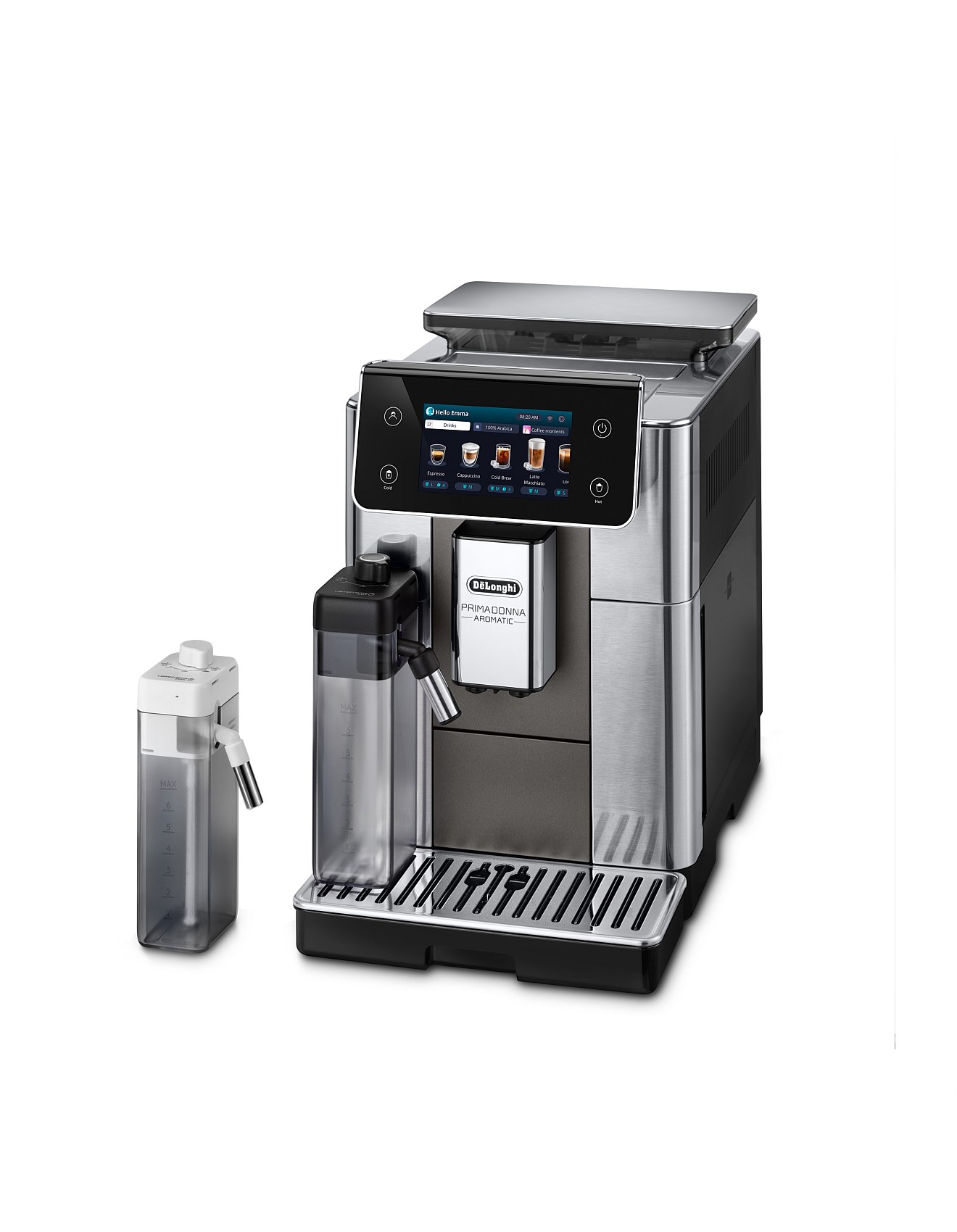 Delonghi Ecam63075tm Primadonna Aromatic Fully Automatic Machine Titanium | David Jones
