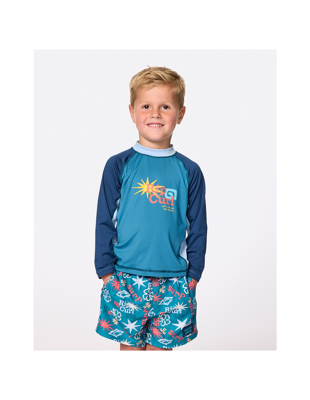 Rip Curl Kids Wave Dayz Upf Long Sleeve Rashie | David Jones