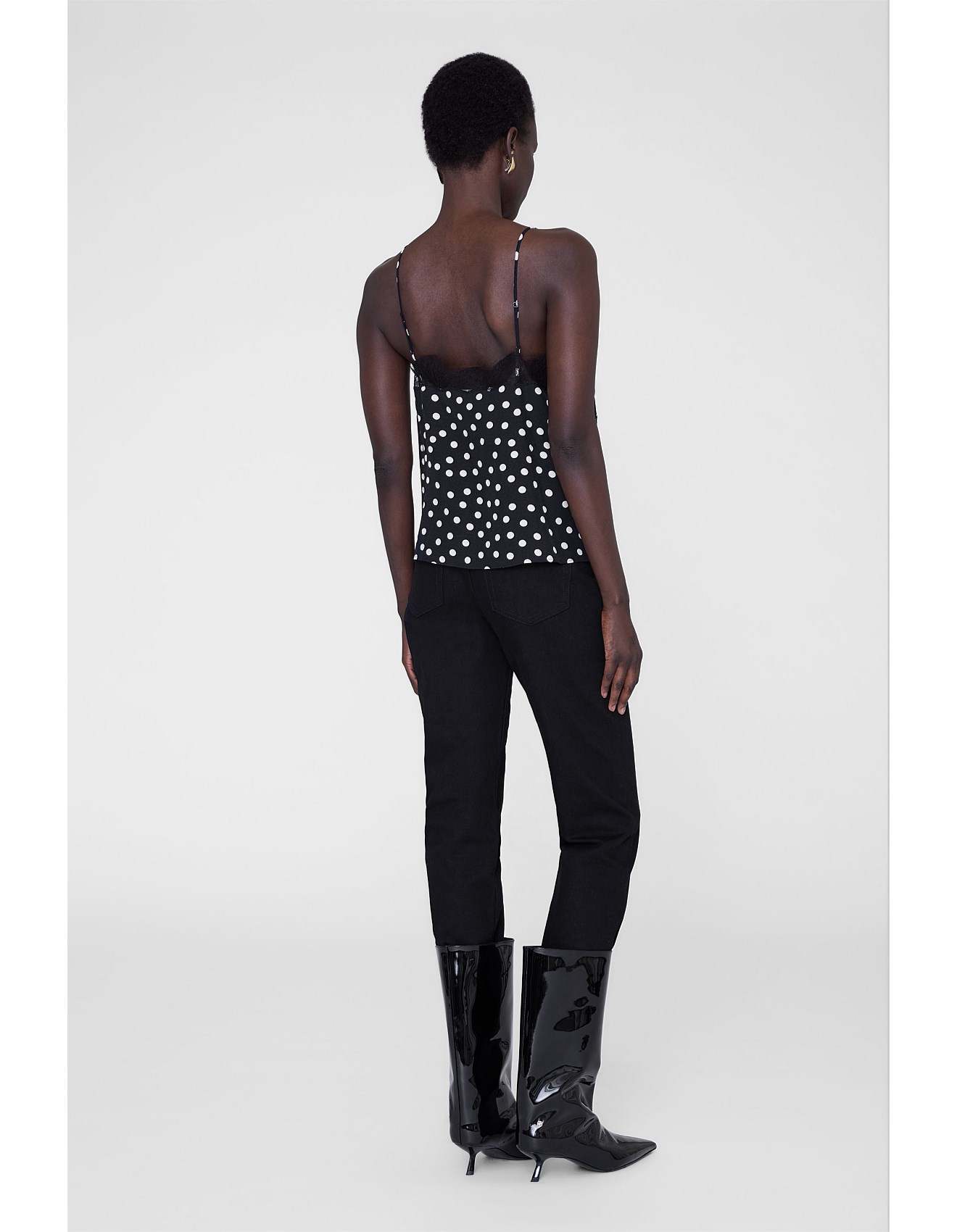 Anine Bing Amelie Lace Trim Camisole Top | David Jones