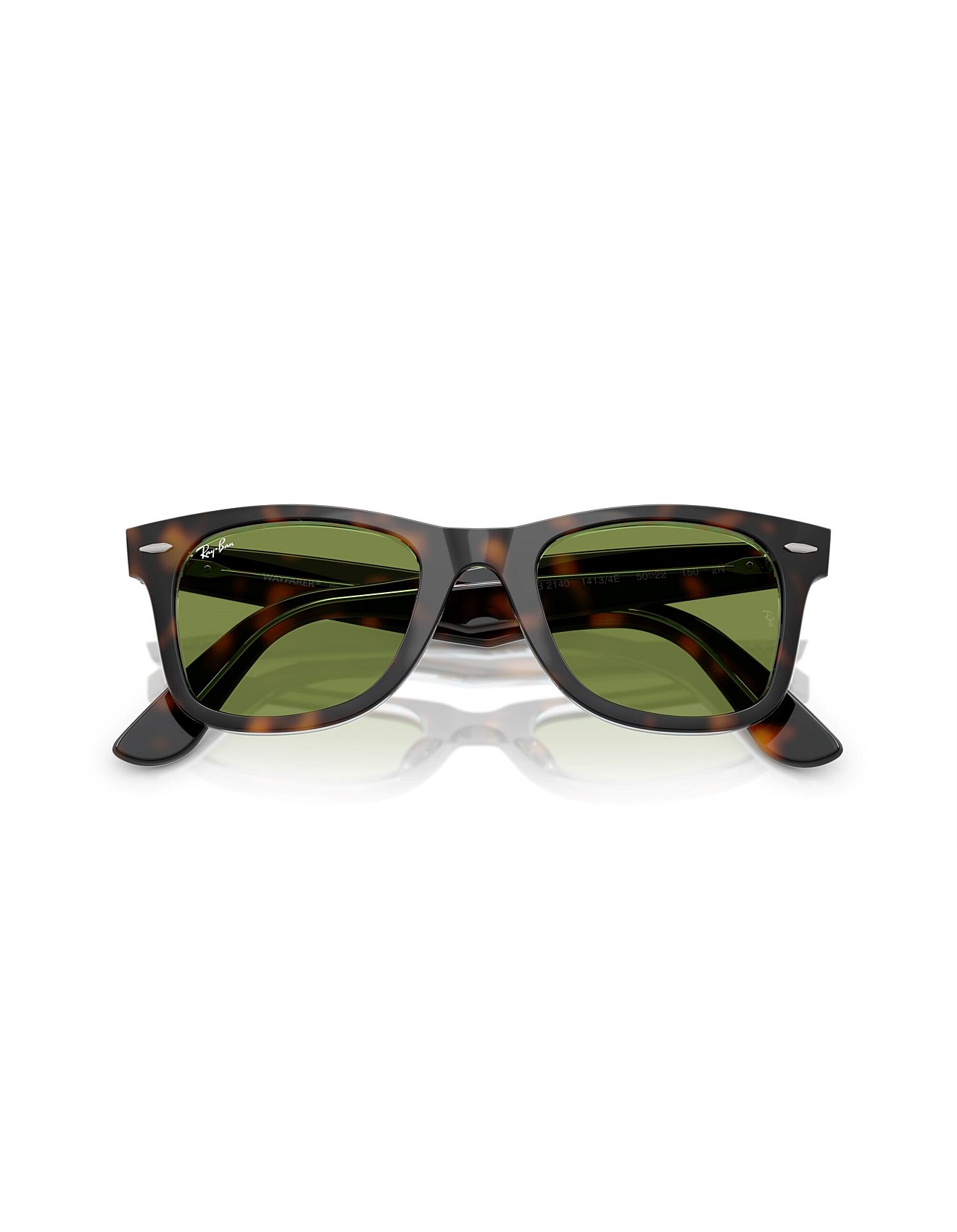 Ray-ban Wayfarer Square Dark Havana On Multicolor Green Sunglasses ...
