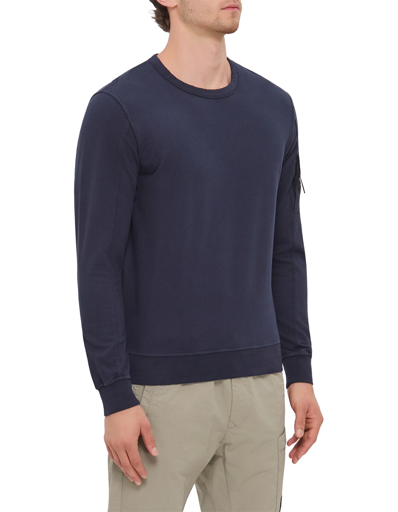 Cp Company Sweatshirts Crew Neck In Light Fleece | David Jones