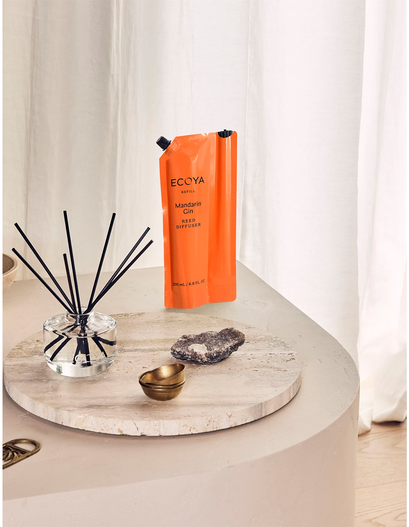 Ecoya Mandarin Gin Reed Diffuser Refill 200ml | David Jones