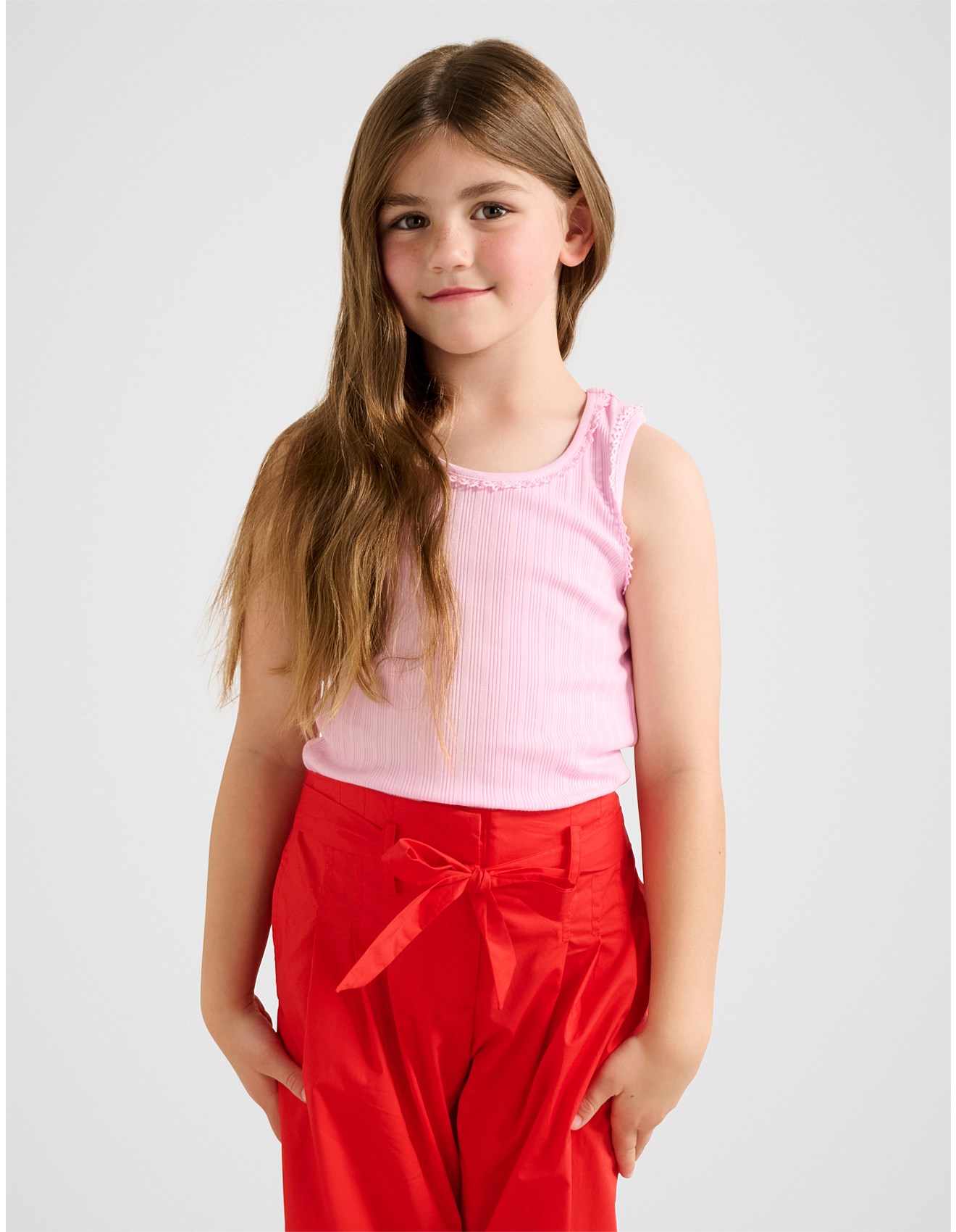 Forever New Tessa Girls Rib Tank Top | David Jones
