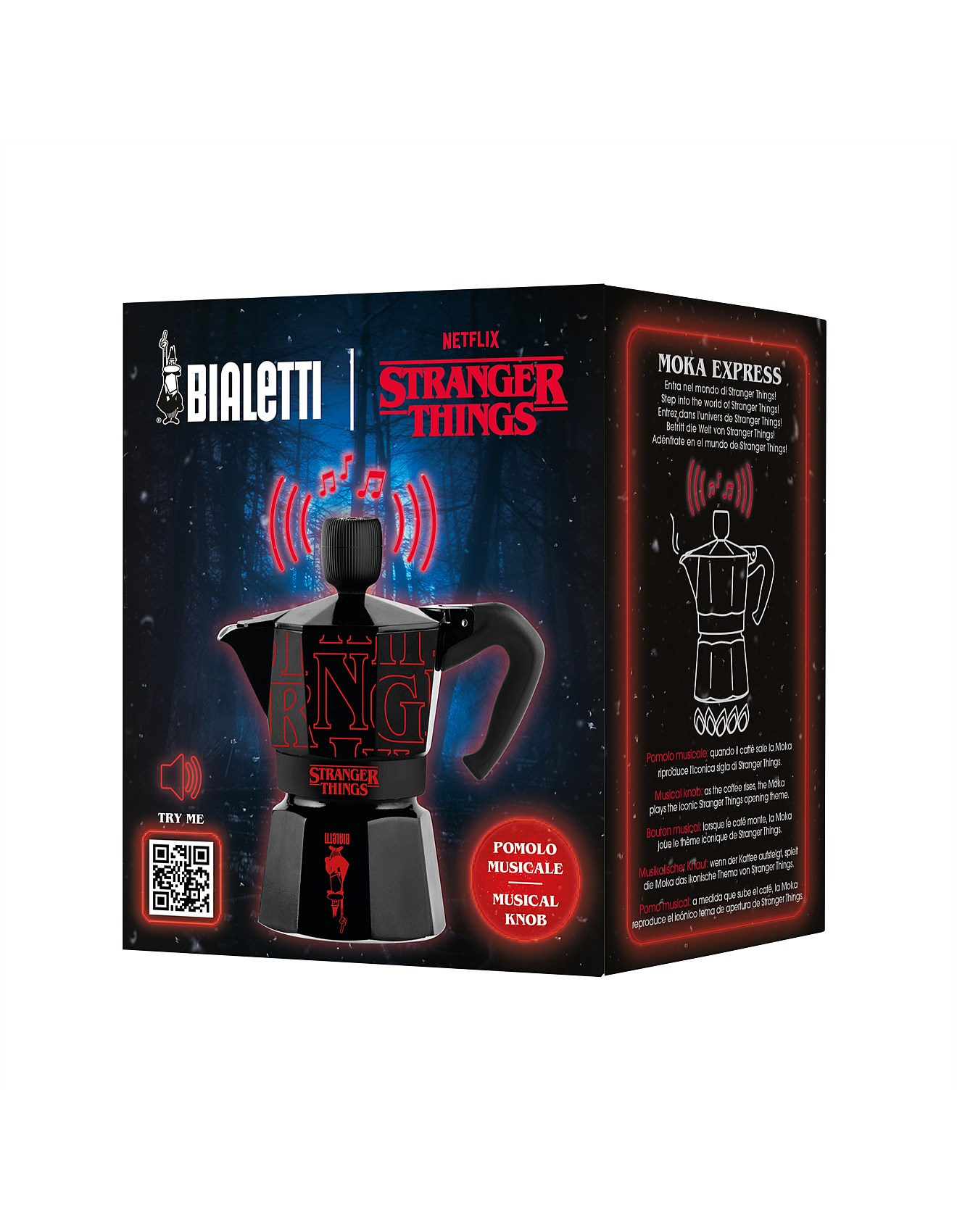 Bialetti Stranger Things Moka Express Stovetop Coffee Maker 3 Cup ...