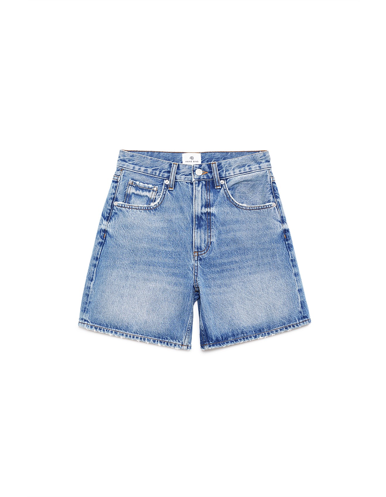 Anine Bing Heath Hi Rise Denim Shorts | David Jones