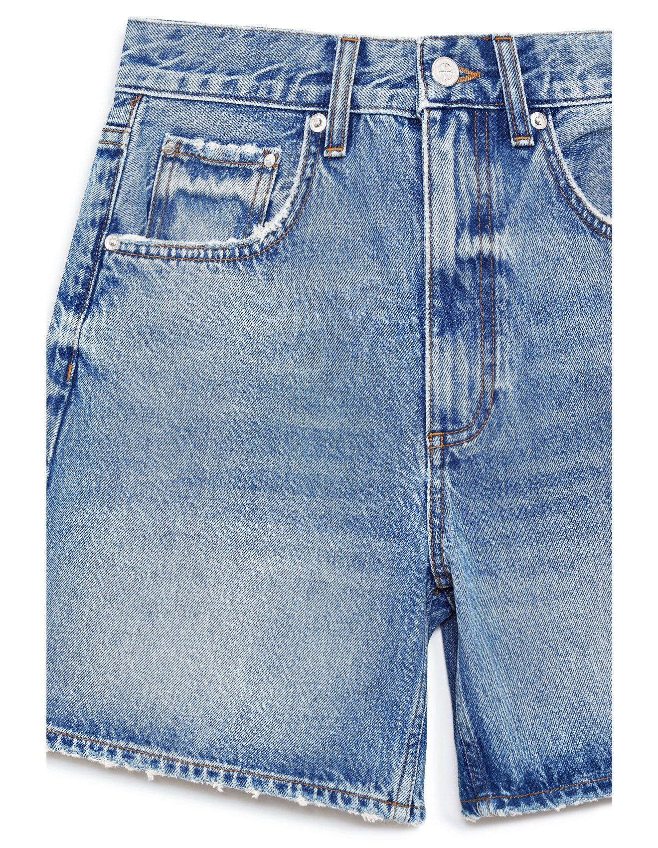 Anine Bing Heath Hi Rise Denim Shorts | David Jones