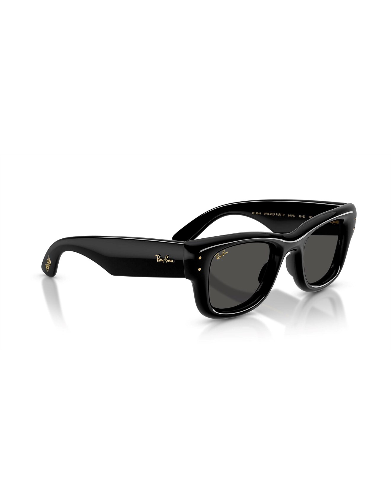 Ray-ban Wayfarer Puffer Square Black Ultra Black Sunglasses | David Jones