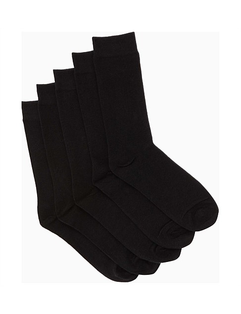 David Jones Collection Business Crew Socks 5 Pack | David Jones