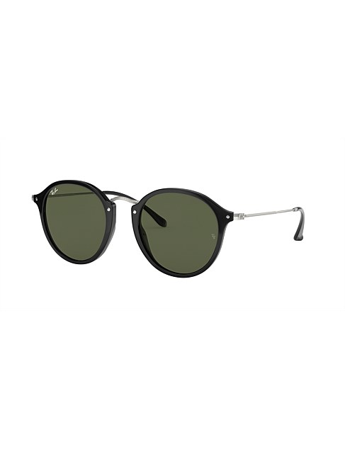 Ray-ban Round Black Round Acetate Sunglasses | David Jones