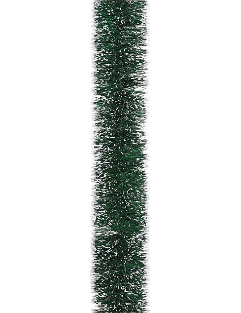 Home Décor - SNOWTIPPED GREEN TINSEL