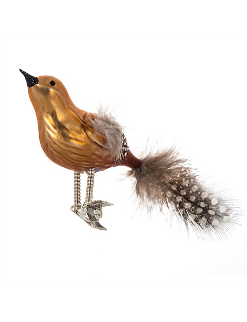 David Jones Bird Feathertail Bronze Ornament | David Jones