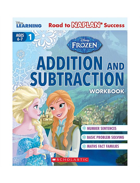 Scholastic Disney Learning Workbook:frozen Lvl 1 Addition & Subtraction ...