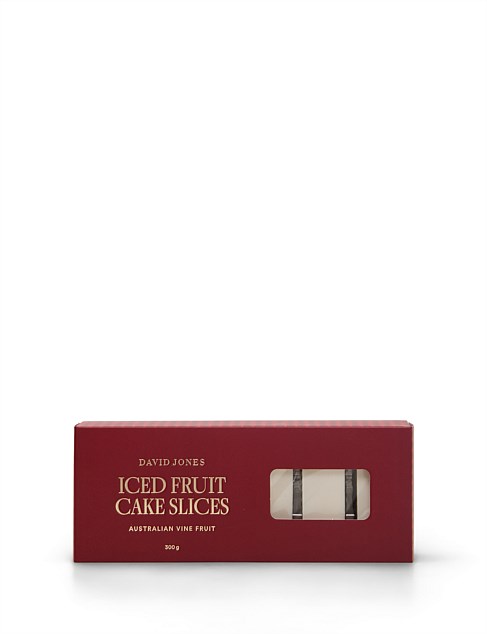 David Jones Collection Iced Christmas Fruit Cake Slices 300g | David Jones