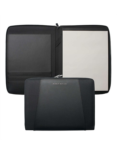Boss Keystone Black A4 Zip Conference Folder | David Jones