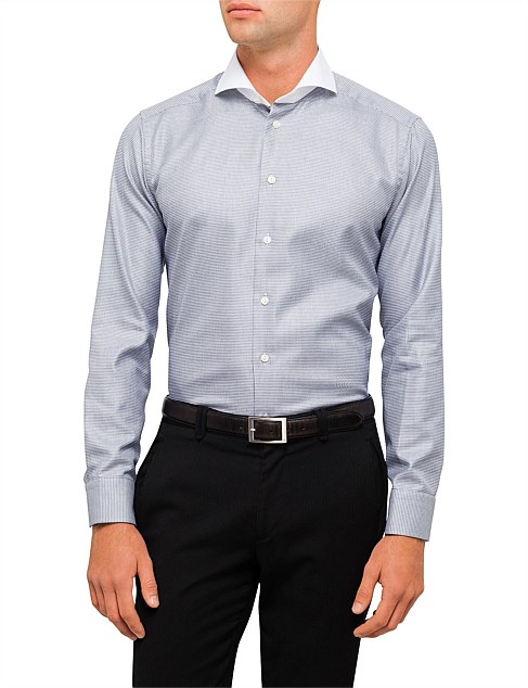 Eton Banker Collar Dobby Slim Fit Shirt | David Jones