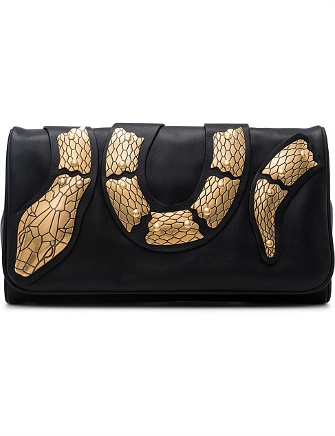 Red Valentino Snake Clutch With Chain | David Jones