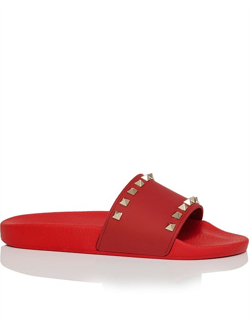 Valentino Rockstud Pool Slide | David Jones