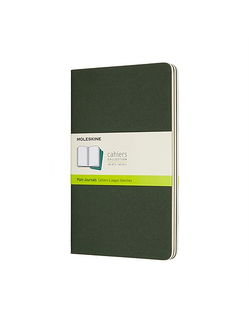 Moleskine Cahier Set Of 3 Large Plain Notebooks | David Jones