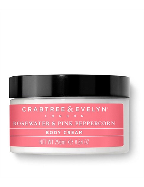 Crabtree & Evelyn Rosewater & Pink Peppercorn Body Cream 250ml | David ...