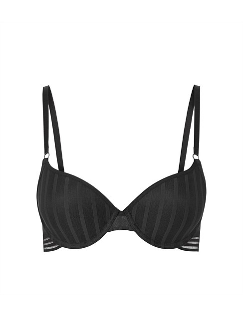 Heidi Klum Intimates Stripe Elastic & Stripe Mesh Full Coverage Contour ...