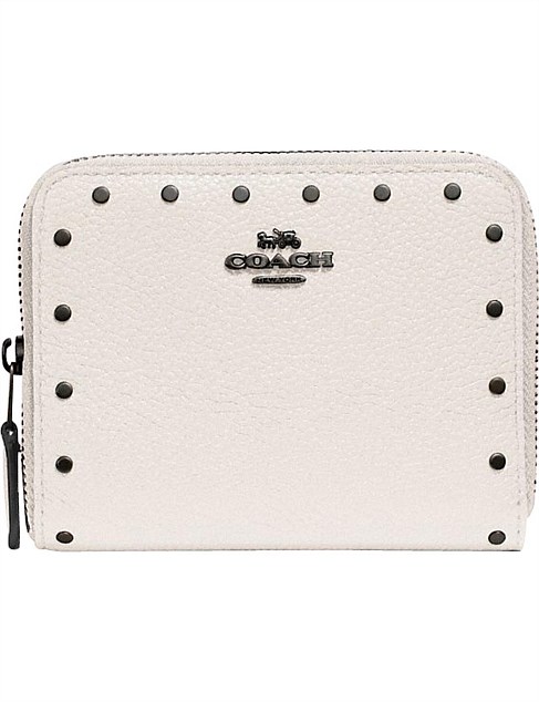 Coach Small Zip Around Wallet With Border Rivets | David Jones