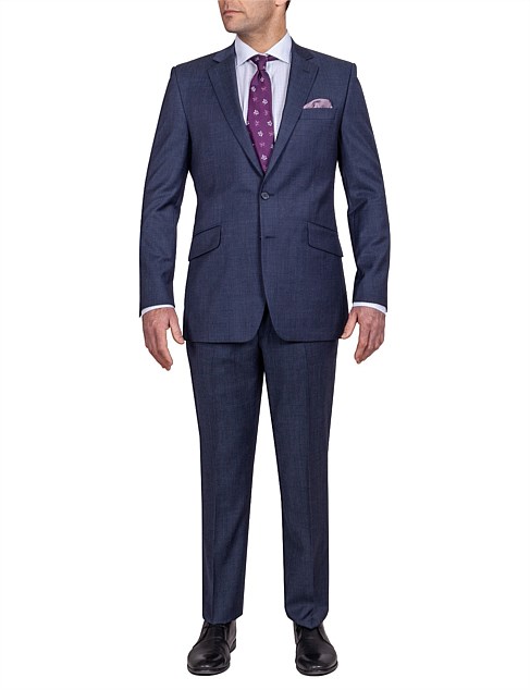 Anthony Squires 1096 Suit -Blue Pinpoint Contrast | David Jones