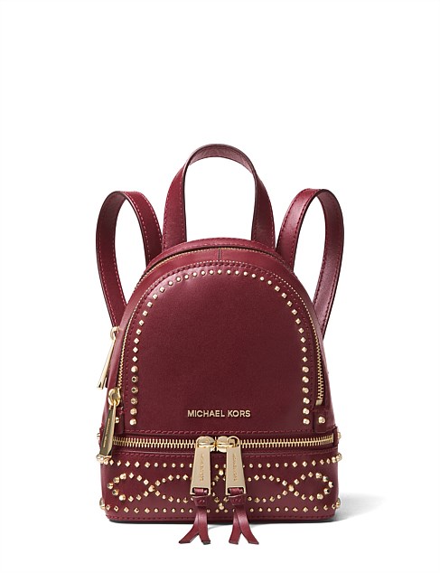 Michael Kors Rhea Mini Studded Leather Backpack | David Jones