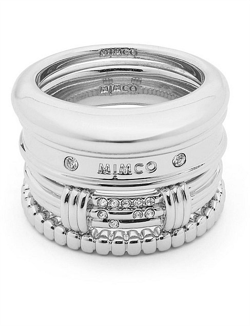 Mimco Carve Ring Stack | David Jones