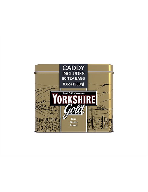 Yorkshire Tea Yorkshire Gold 80 Tea Bags + Free Caddy | David Jones